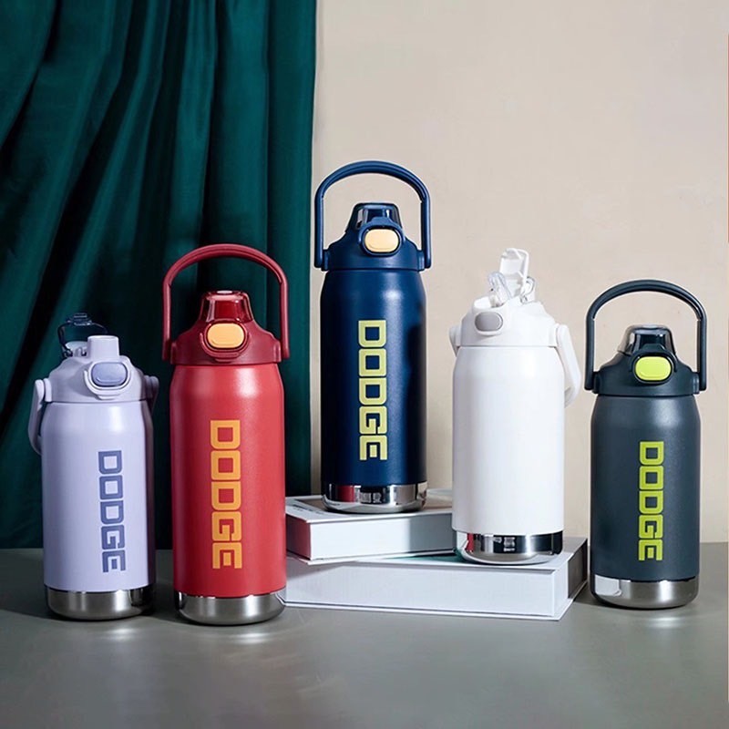 (พร้อมส่ง) DODGE กระบอกน้ำเก็บความร้อนเเละเย็น รุ่นฝา 2 หัว ขนาด 950ml/1200ml | Shopee Thailand