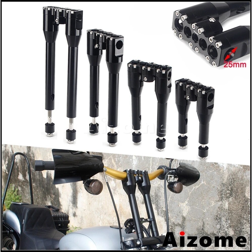 AI Universal 25mm Handlebar Risers 6"-12" Club Style T-Bar Handle Bar ...