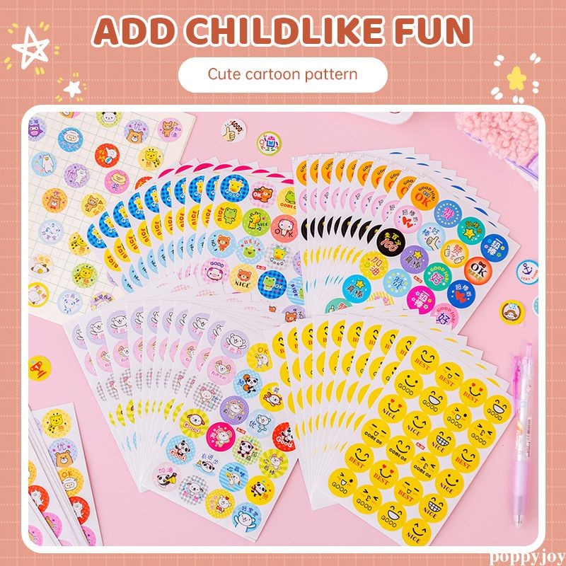 poppyjoy รางวัลนักเรียนสติกเกอร์การ์ตูนครูผู้ช่วยของขวัญนักเรียนรางวัล ...