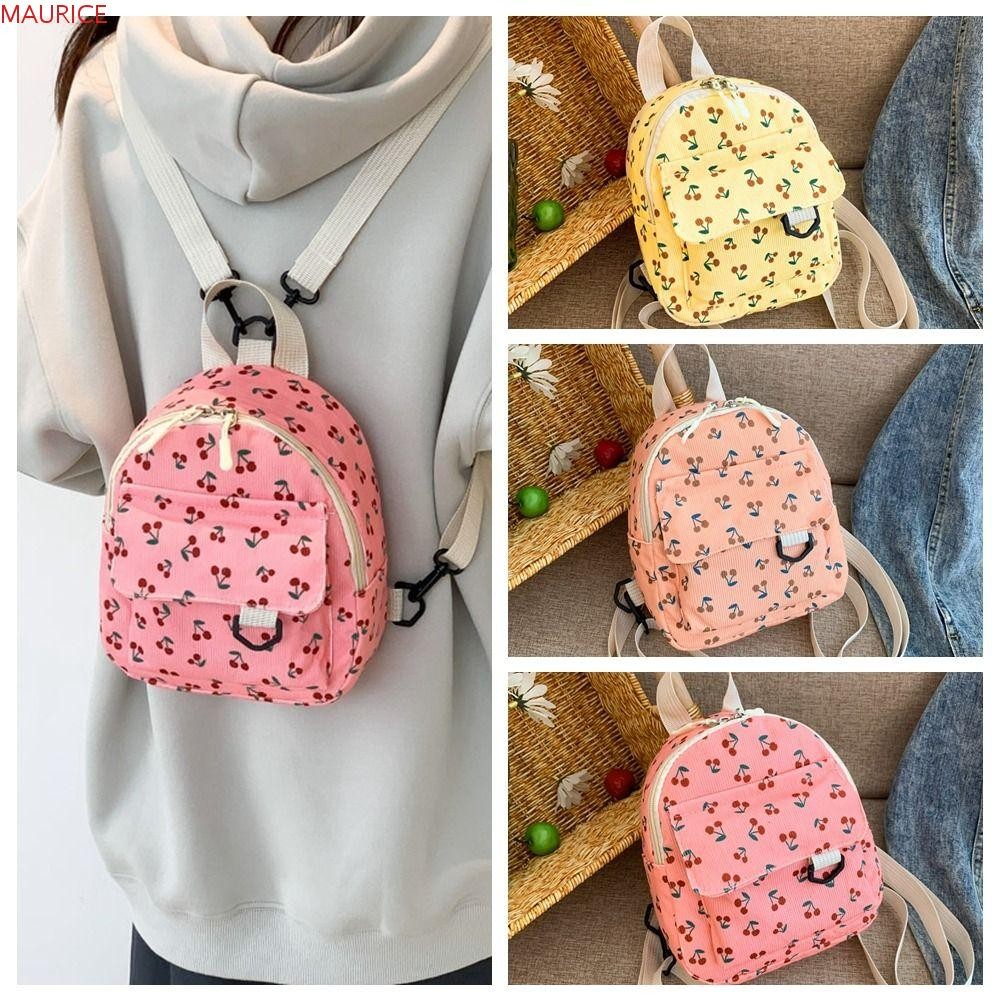 Maurice Cherry Backpack, กระเป๋าสะพายความจุขนาดใหญ่ผู้หญิง Mini ...