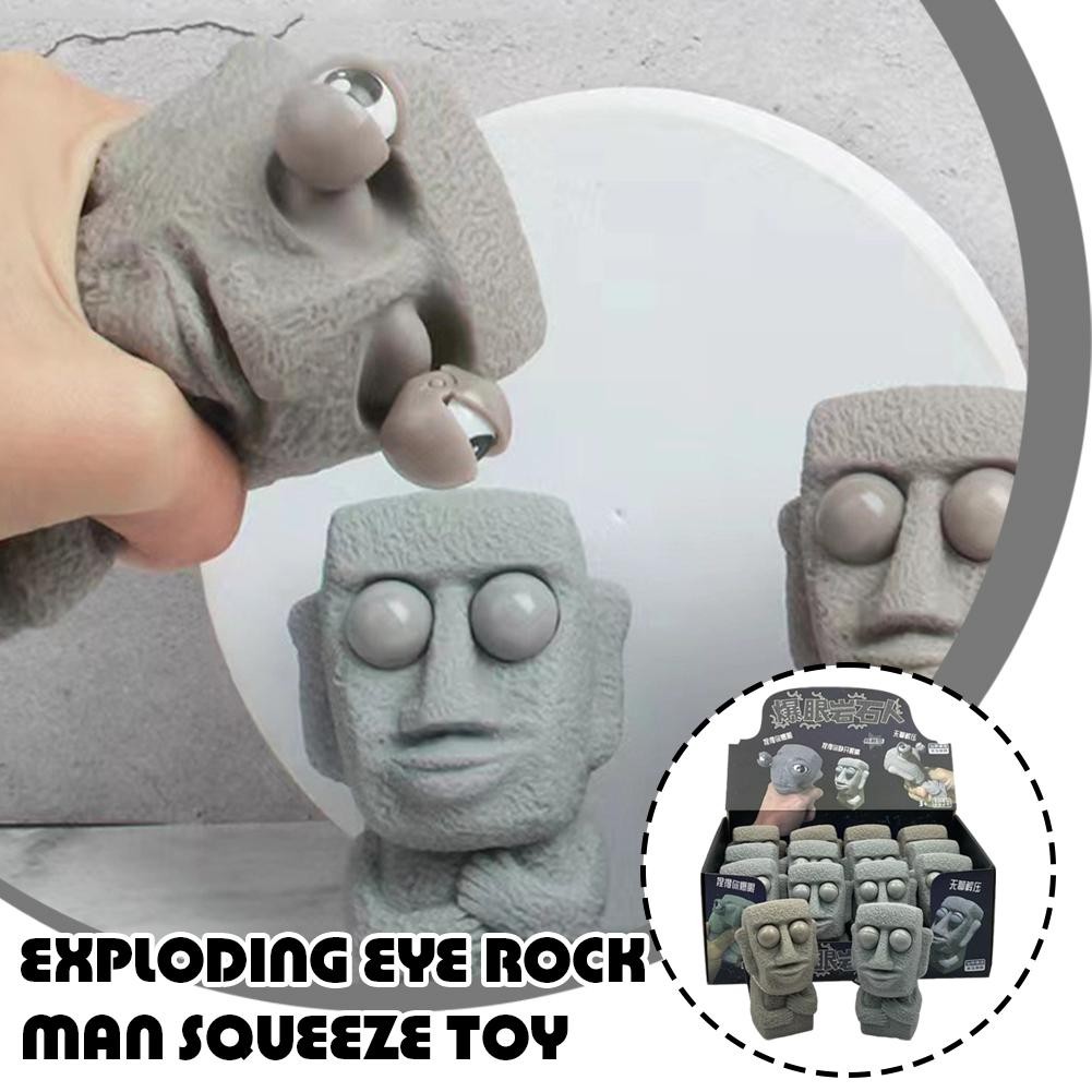 ระเบิด Rock Man Creative Squeeze Eye ความเครียดบรรเทา Breath Man Eye ...