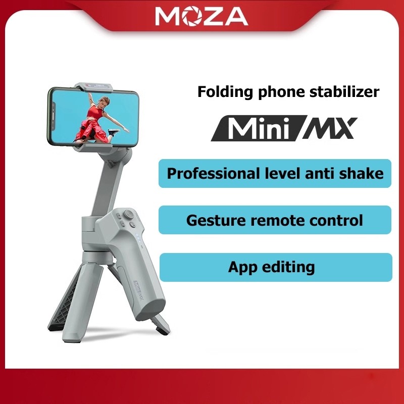 MOZA Mini MX ใหม่พับมือถือ 3 แกน Gimbal Stabilizer MINI Gimbal Anti-shake สําหรับ Iphone ...