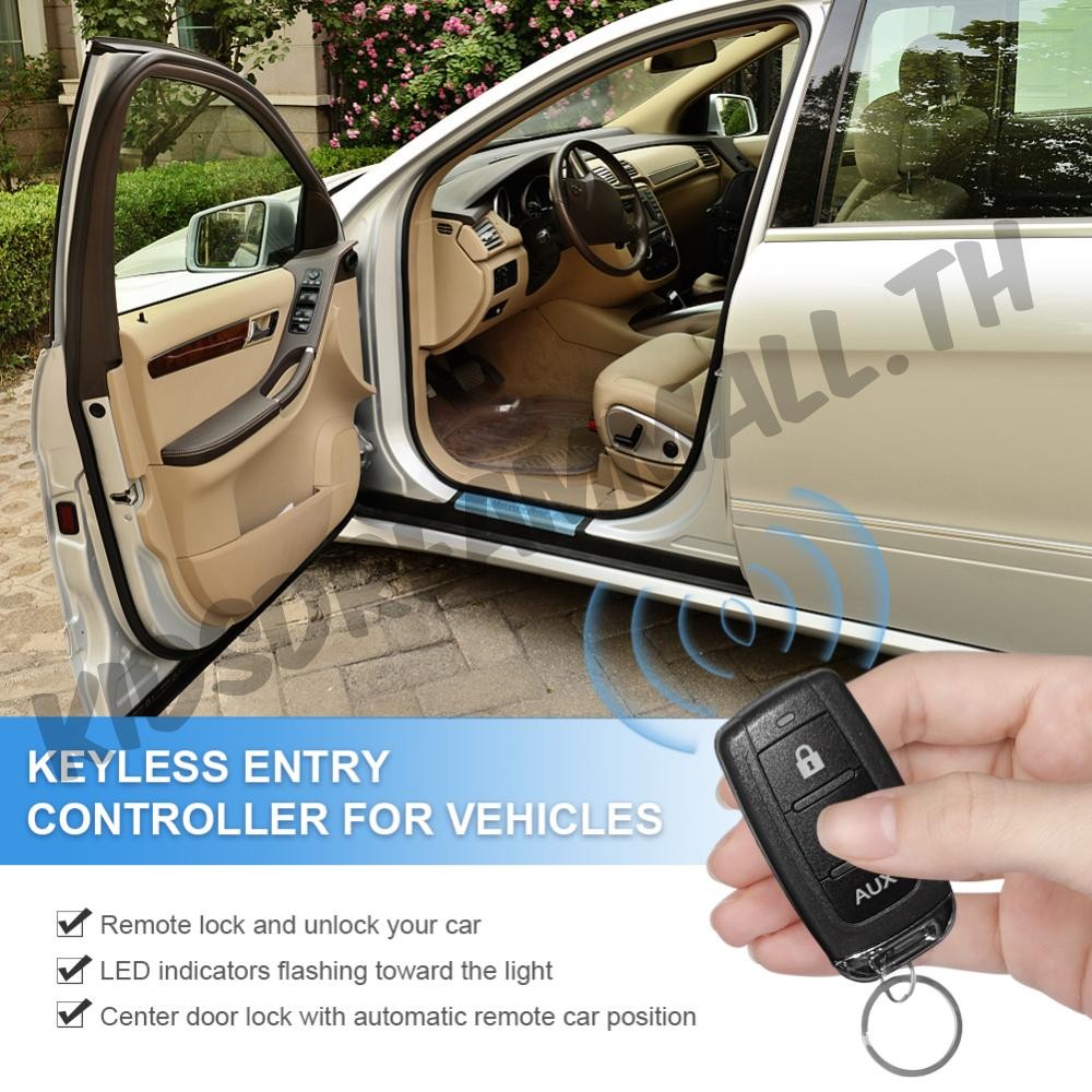 Auto Remote Central Kit 12V Car Door Lock 315MHz พร้อมไฟ LED ระบบเตือน ...