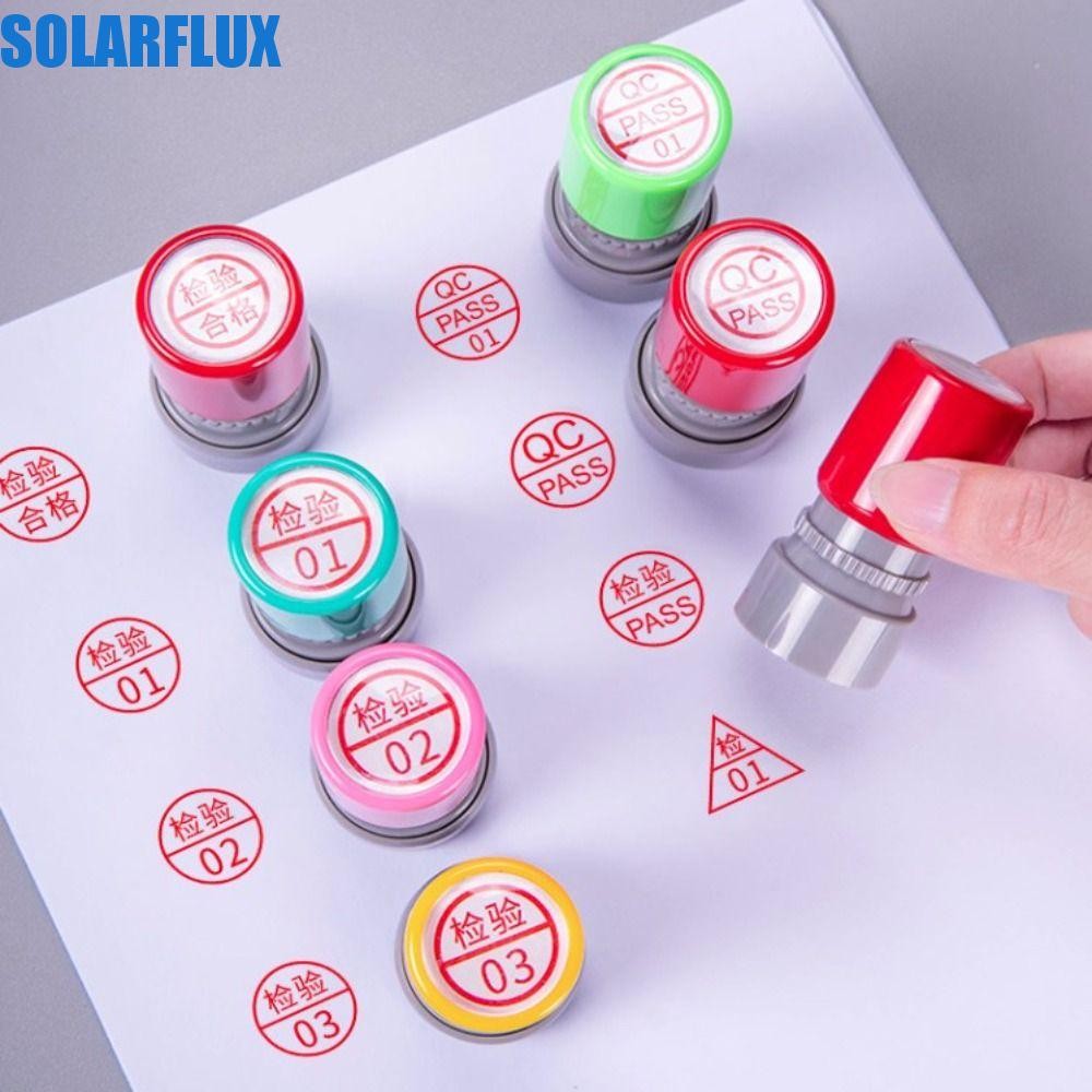 SOLARFLUX คุณภาพ PASS Stamp, Self-Inking IQC QA QC Inspect Stamp, แบบ ...