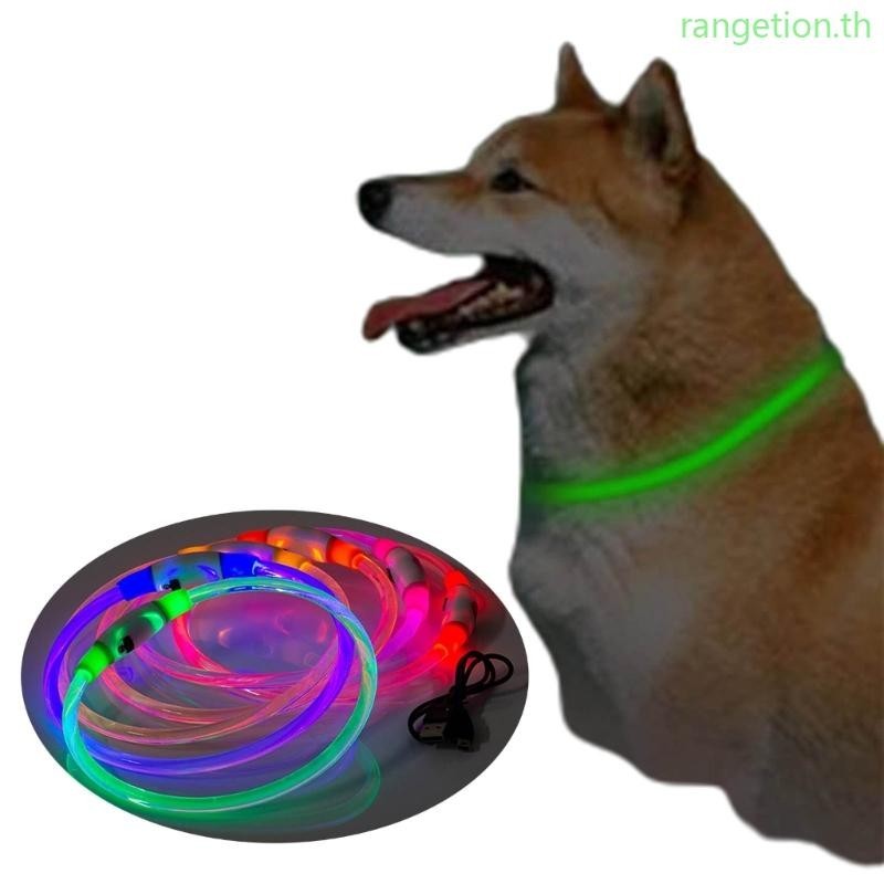 Ran Led Dogs Collar Luminous Usb Cat Collar ไฟ Led 3 โหมดป้องกันการ ...