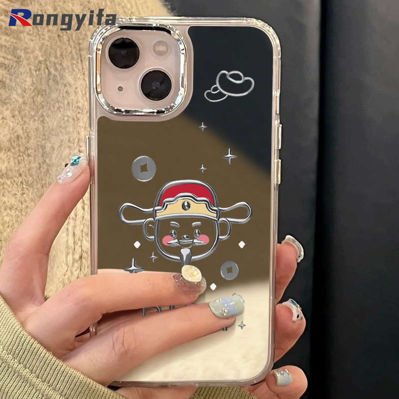 God of Wealth Mirror CasesสําหรับHuawei Honor 200 Lite X9B X9A 100 90 80 70 60 Pro Plus 60 SE ...
