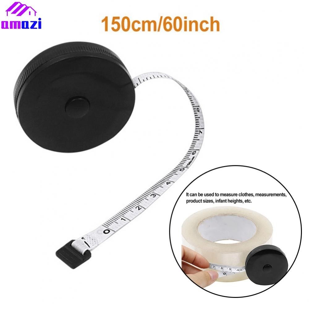 【AMZ】Convenient Black 60 Inch Tape Measure Retractable Sewing Tailor ...
