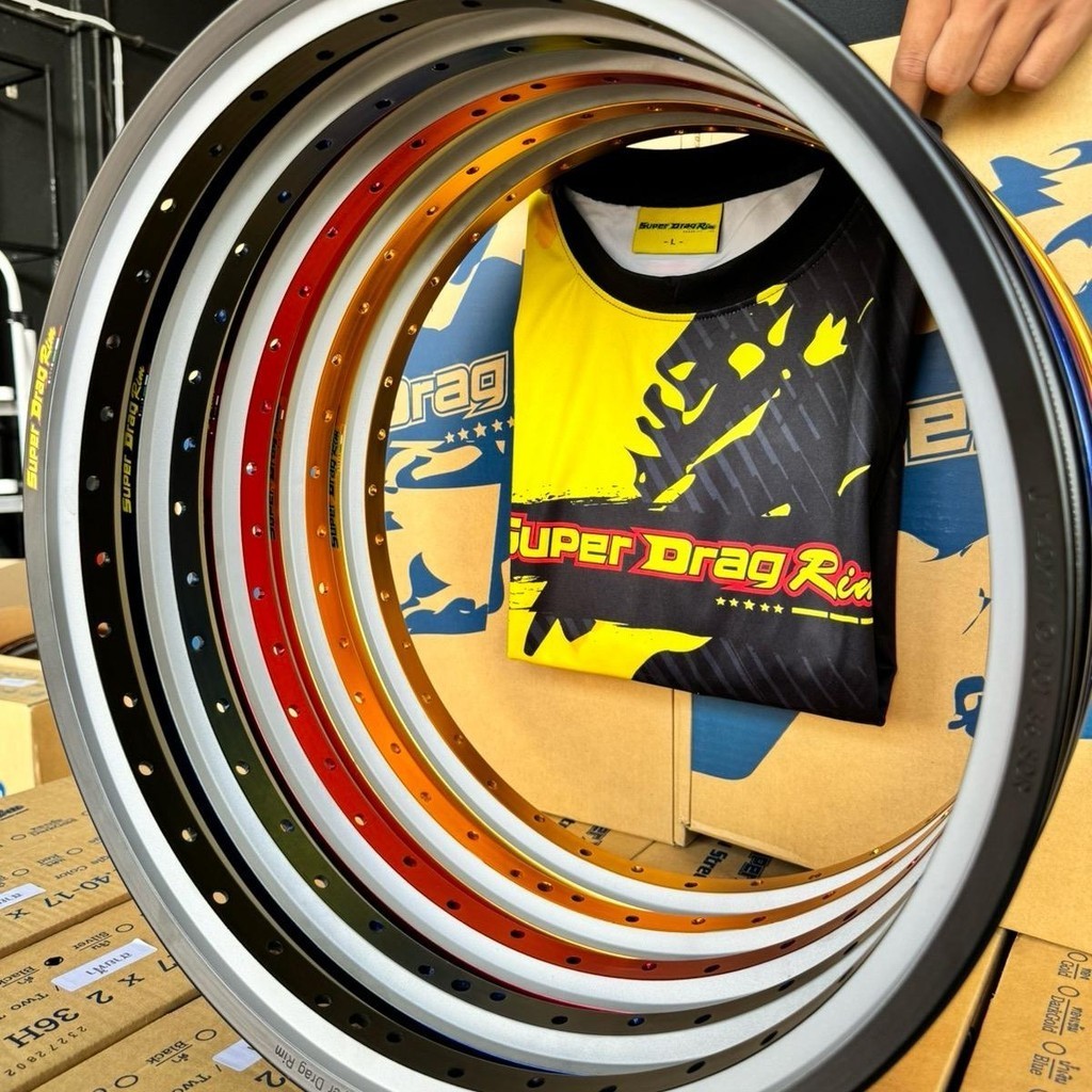 วงล้อ Super Drag Rim ทรงA 1.40-17 ทูโทน แท้ ราคาต่อ1 คู่ แถมฟรี เสือ1 ...