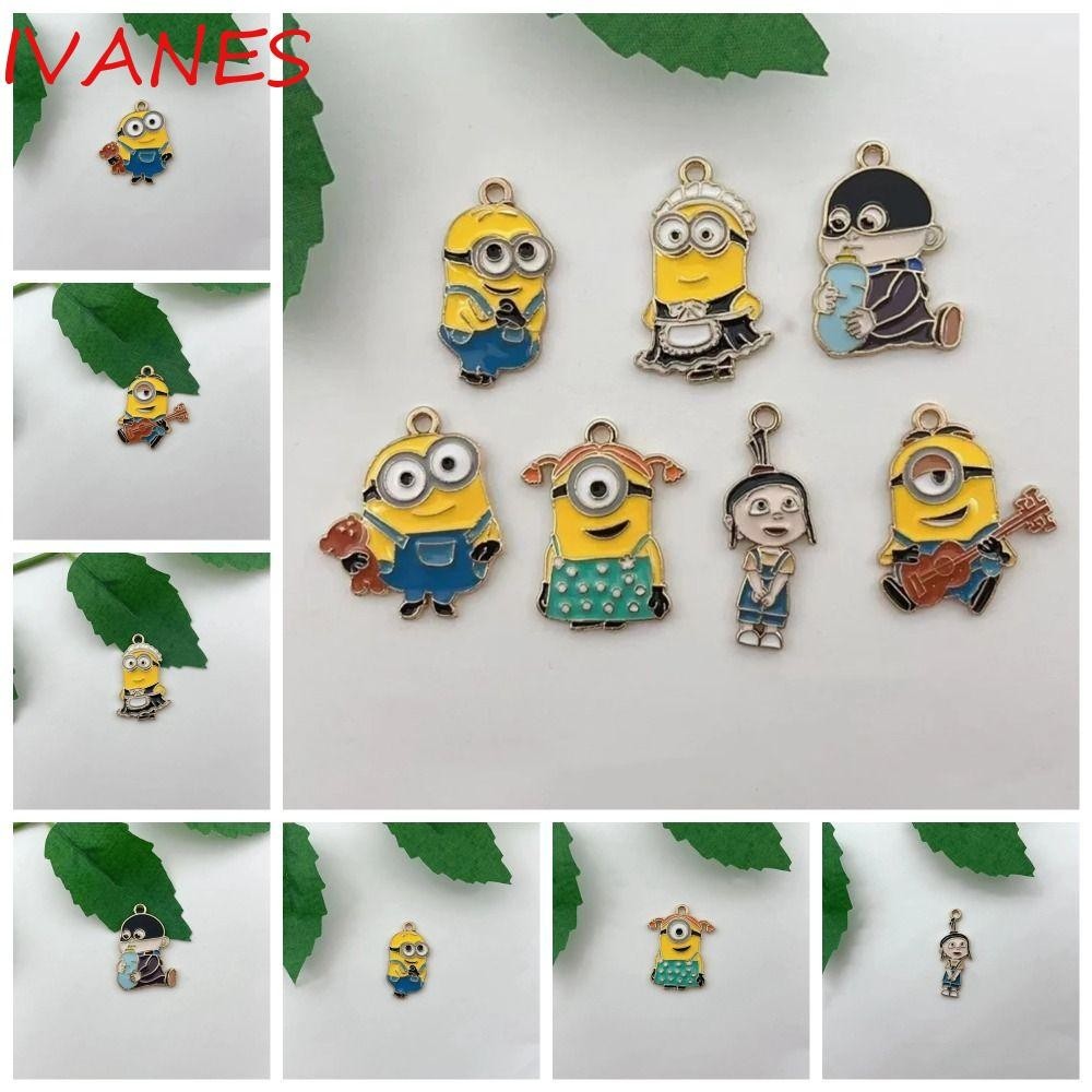 Ivanes 10 ชิ้นการ์ตูนเคลือบ Charms, Gru Jr DIY อุปกรณ์เสริมการ์ตูนเคลือบรูปจี้, Travel ของเล่น ...