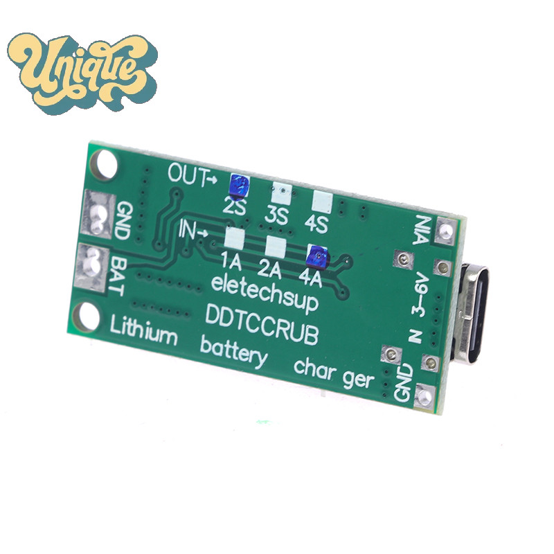 (Unique) Type C BMS 2S 3S 4S 1A 2A 4A 18650 Lithium Charger Board USB C ...