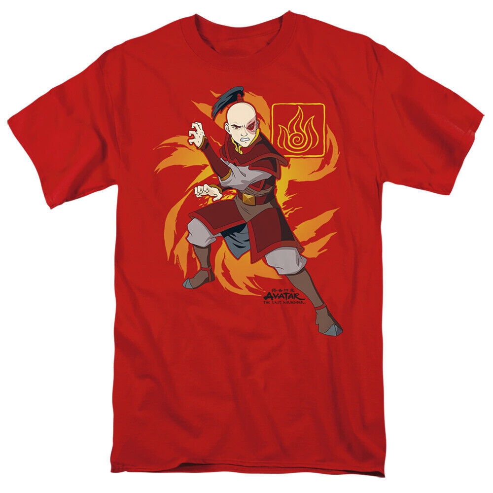 Avatar The Last Airbender - Zuko Flame Burst - เสื้อยืดผู้ชายผู้ใหญ่ ...