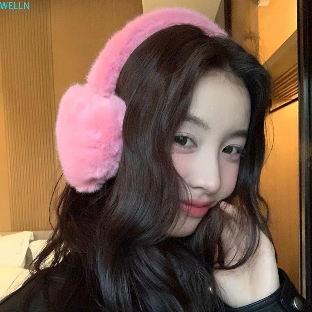 Welln ฤดูหนาว Earflap, สไตล์เกาหลี Windproof Love Heart Plush Earmuffs, สบายหูป้องกัน Thicken สี ...