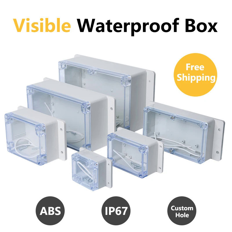 ABS Visible Wire Junction Box Waterproof Electronic Watertight ...