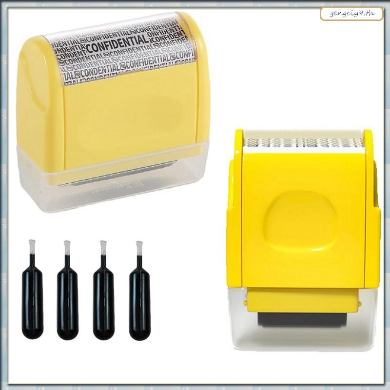 [Z Ob ] 2 ชิ้น Identity Theft Protection Roller Stamp Confidential ...