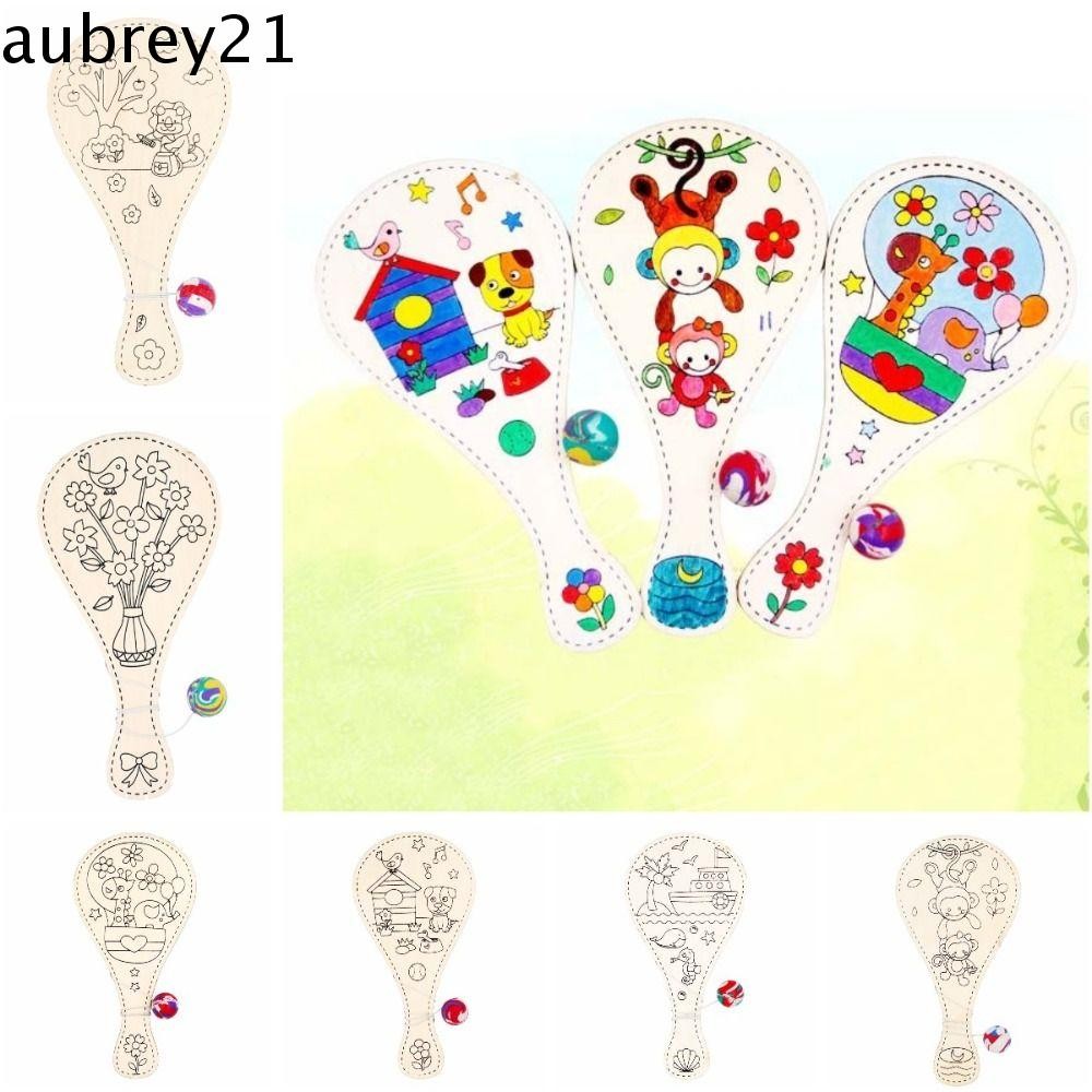 Aubrey1 DIY Paddle Ball พร้อม String, ไม้เปล่าแร็กเก็ต DIY พร้อม Ball ...
