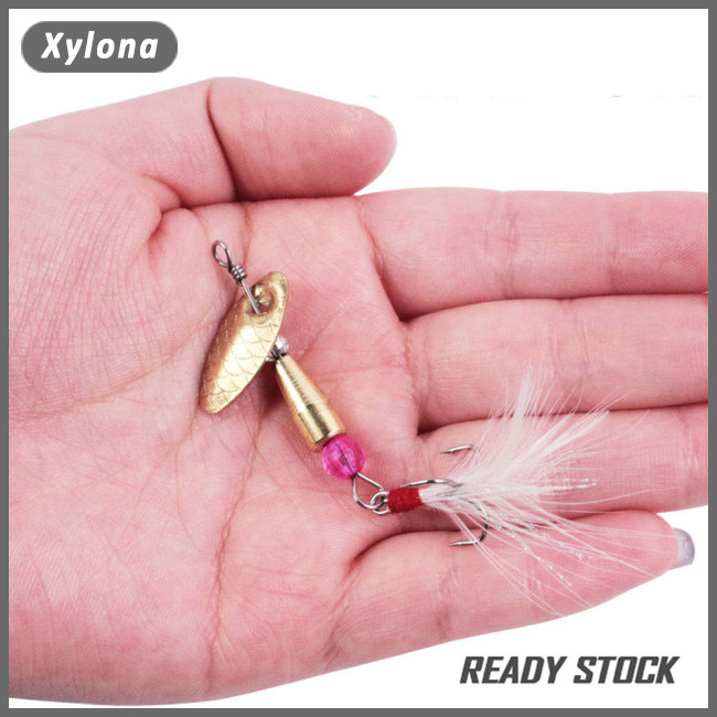 Xy เหยื่อตกปลา 3.5g Spinner พร้อมเกล็ดปลารูปแบบช้อนโลหะ Lure เหยื่อตก ...