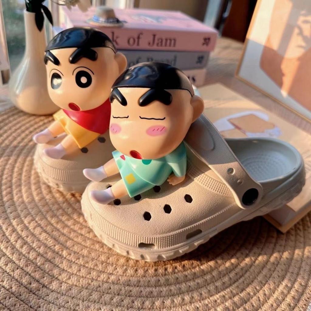 BIG ใหม่ Crayon Shin-chan DIY รองเท้าหัวเข็มขัด s น่ารัก INS รองเท้า ...