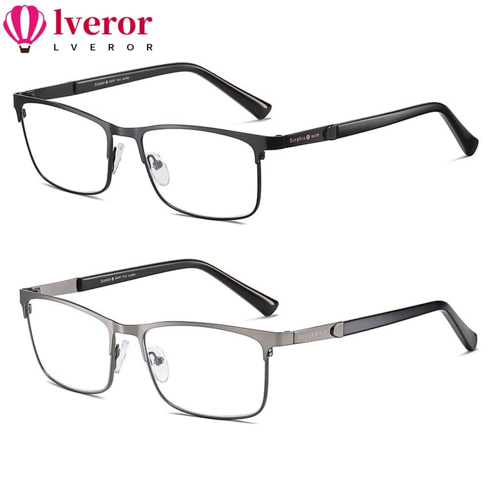 Lveror แว่นตาอ่านหนังสือสําหรับผู้ชายและผู้หญิง Ultra-light สี่เหลี่ยมผืนผ้าอ่านหนังสือสแตนเลส ...