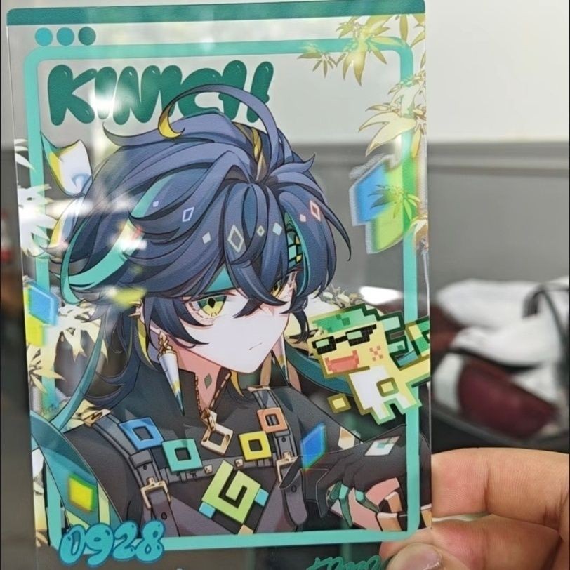 Kinich อะนิเมะ KeyChain ผู้ชายโปร่งใสการ์ด Key Chain ผู้หญิงแผ่นตกแต่ง ...