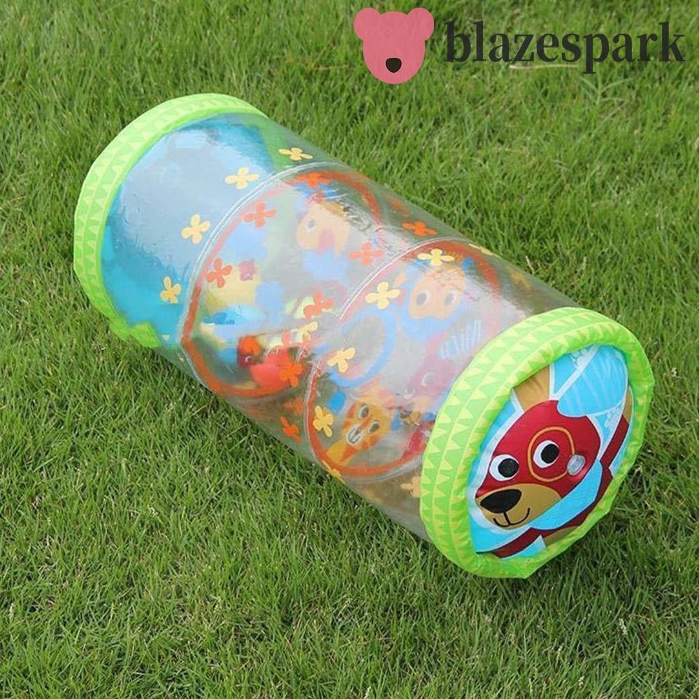 BLAZESPARK Inflatable Baby Crawling Roller ของเล่น,สีเขียวกลอง Bell ทารก Crawling Drum ...