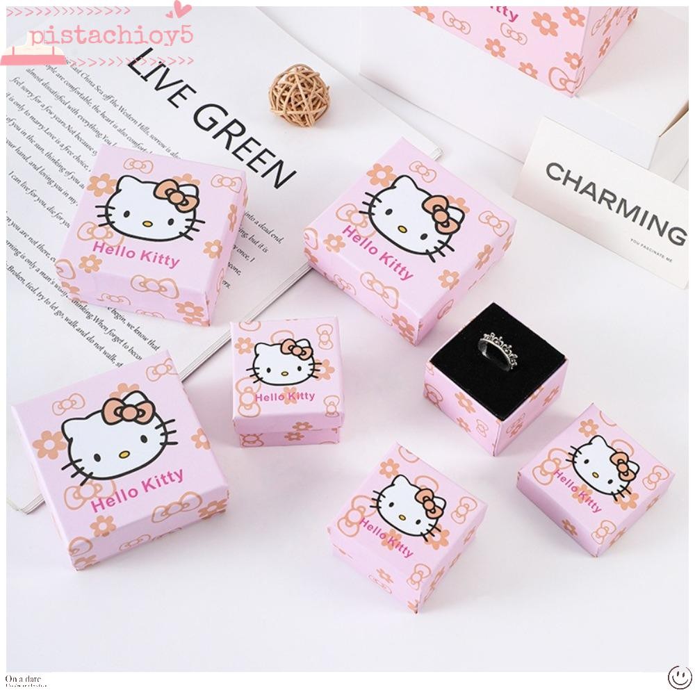 PISTACHIO Kt ชุดกล่องของขวัญแมว, กล่องเก็บเครื่องประดับ Hello Kitty ...