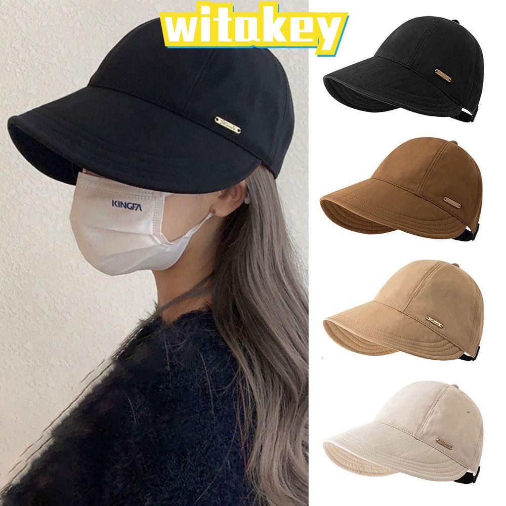 WITAKEY หมวกป้องกันแสงแดด ออกแบบเหมือนหมวกชาวประมงปีกกว้าง พับเก็บและปรับขนาดได้ สำหรับผู้ชายและ ...