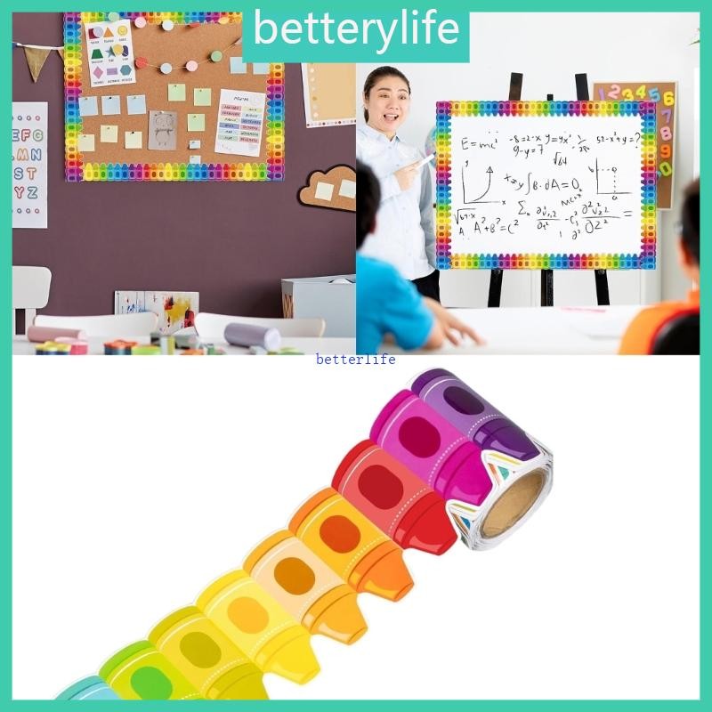 BTF 3inX25 9ft รูปแบบดินสอสีสันสดใส Border Trim Bulletin Board Border ...