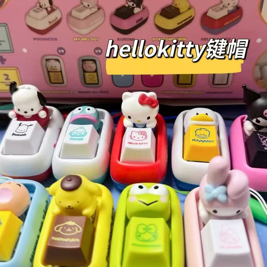 ใหม่ Sanrio hellokitty Keyboard Cap Pendant Button Decompression Cute ...