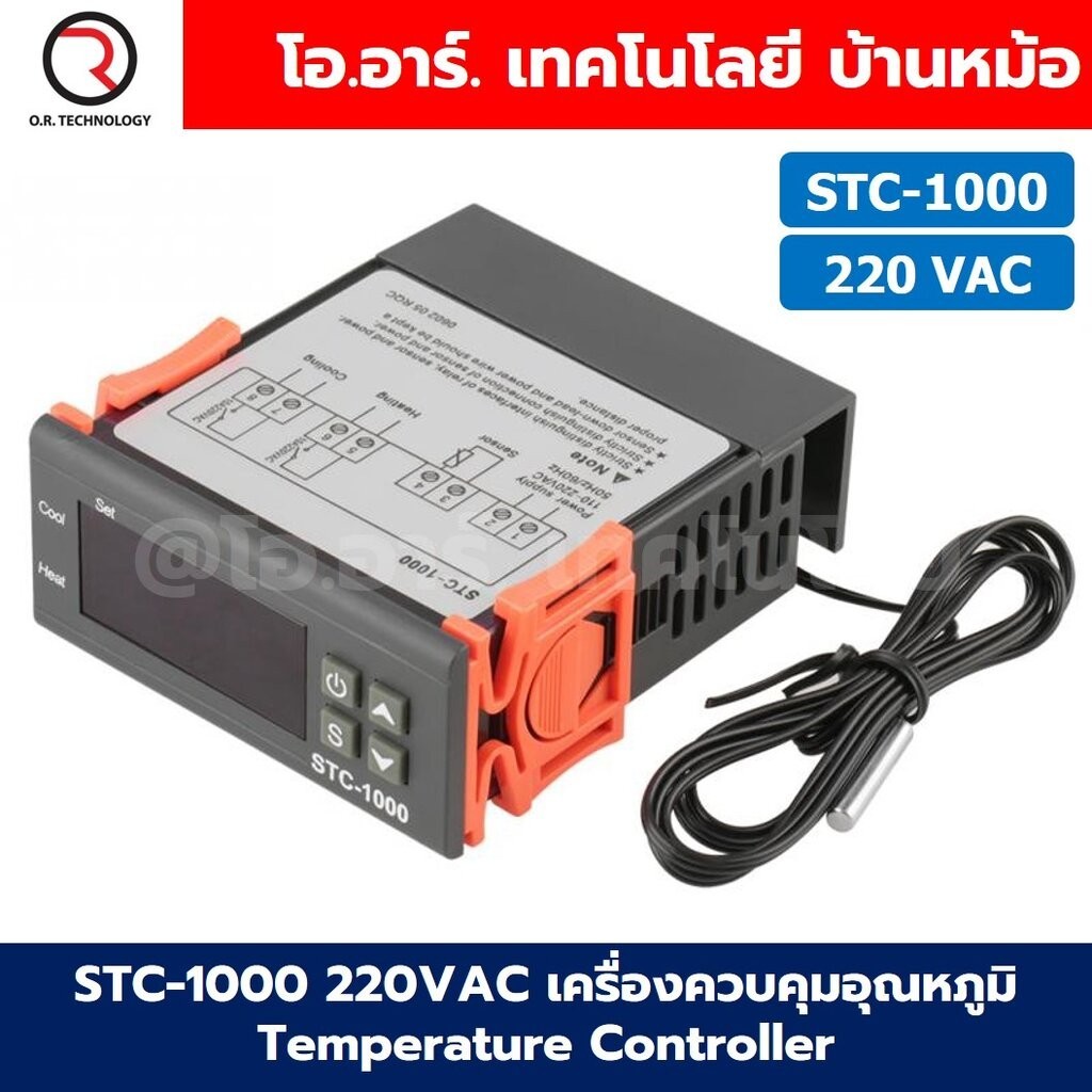 STC-1000/STC-3008/STC-3028 12VDC/24VDC/220VAC เครื่องควบคุมอุณหภูมิ NTC ...