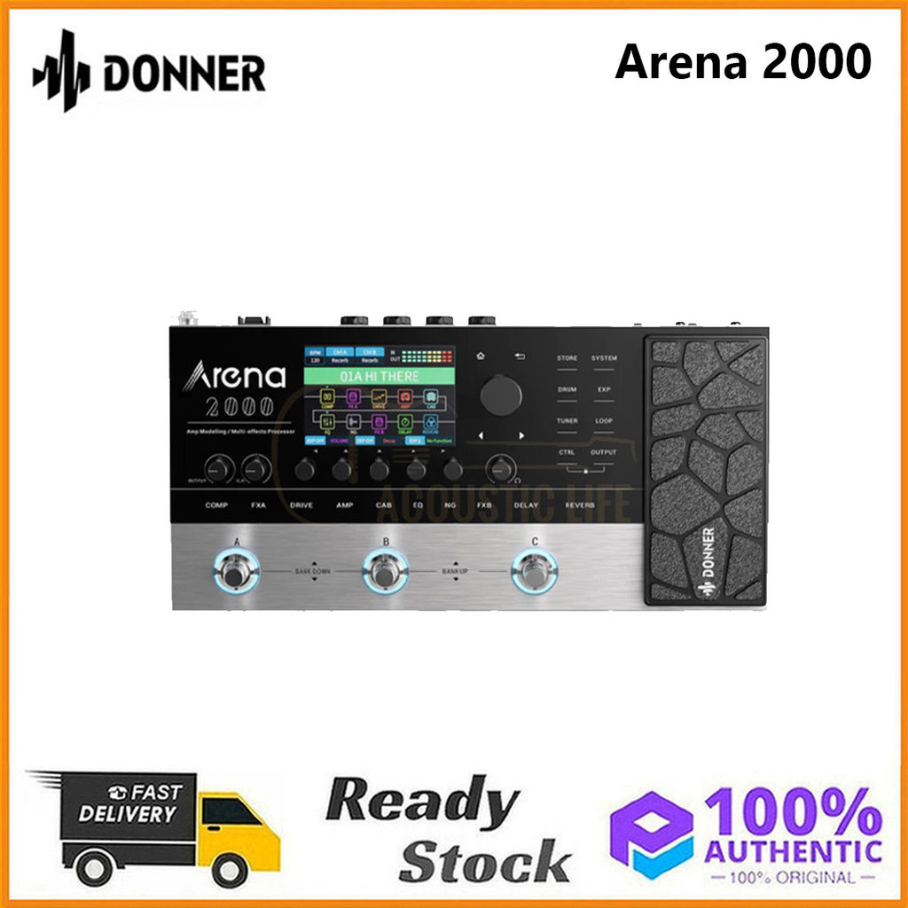 Original Donner Arena 2000 Multi-Effect กีตาร์เหยียบผล AMP การสร้างแบบ ...
