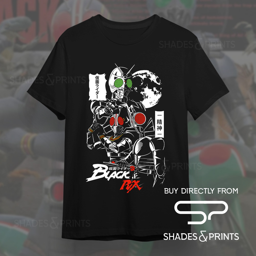 >🤖👽 Mask Rider Black Classic Japanese Superhero Customized Shirt Kamen ...