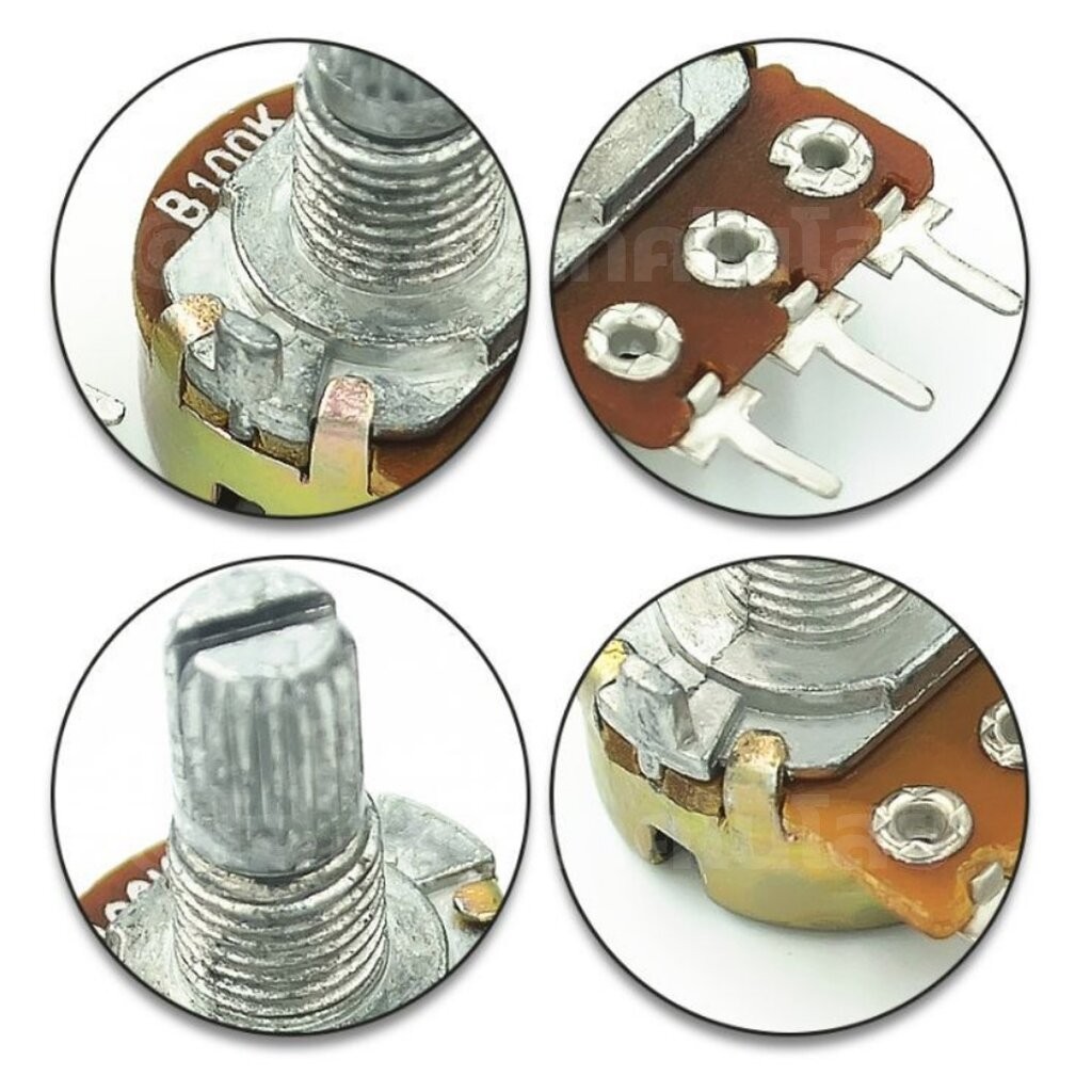 VR ตัวต้านทานปรับค่าได้ 3 ขา B5k/10k/20k/50k/100kOhm โวลลุ่ม โพเทนซิโอ ...