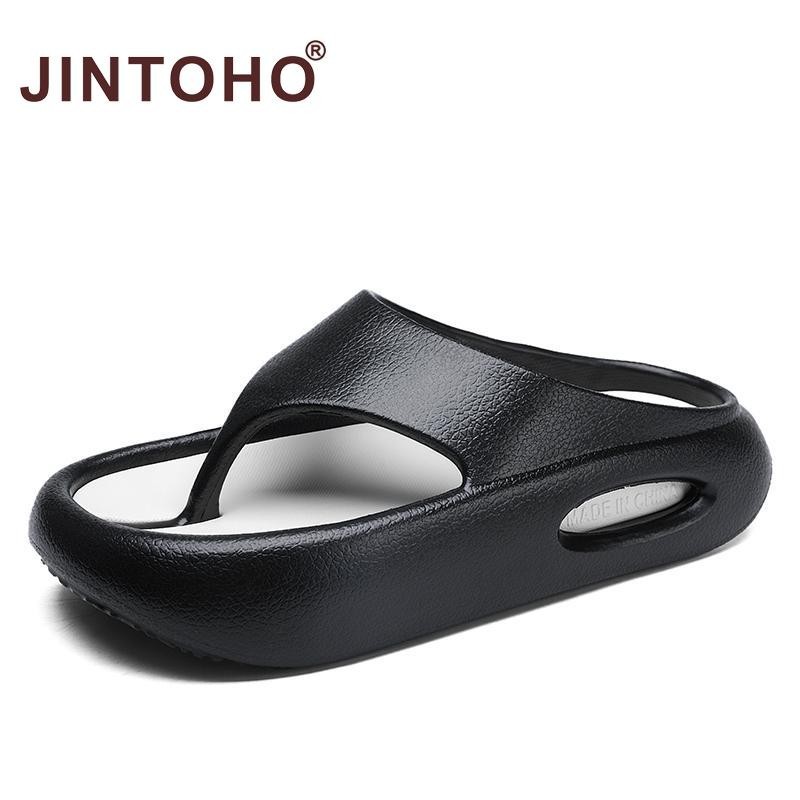 Jintoho ยี่ห้อผู้ชายผู้หญิง Flip Flops รองเท้าแตะในร่มกลางแจ้งสบายสไลด์ ...
