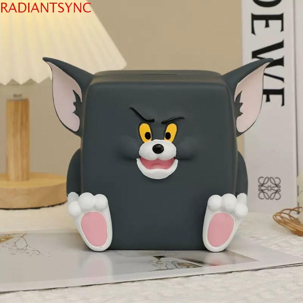 Radiantsync ถังเงิน Tom Jerry, INS ถังเงินออมทรัพย์เหรียญน่ารัก, ตกแต่งความจุขนาดใหญ่พลาสติกทน ...