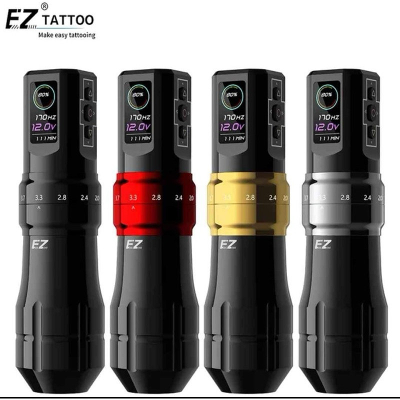 เครื่องสักไร้สาย EZ P3Pro ผ่อนชำระได้เครื่องสักไร้สายปรับสโตรกได้ 6 จังหวะเครื่อง แท้มีประกัน ...