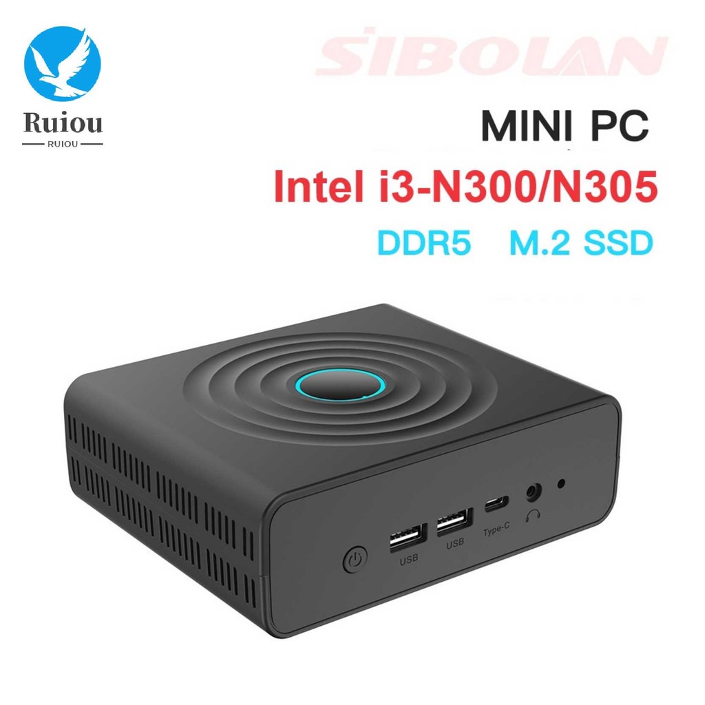 Mini PC 12th Gen Intel i3 N305/N300 MINI PC DDR5 16GB 512GB M.2 SSD Windows 11 WiFi6 BT5.2 RJ45 ...