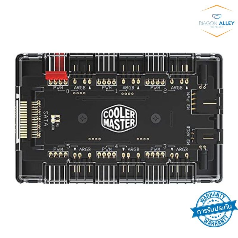 COOLERMASTER 1 to 6 MASTERFAN ARGB AND PWM HUB (MFX-ZHHN-1NNN6-R1) FAN ...