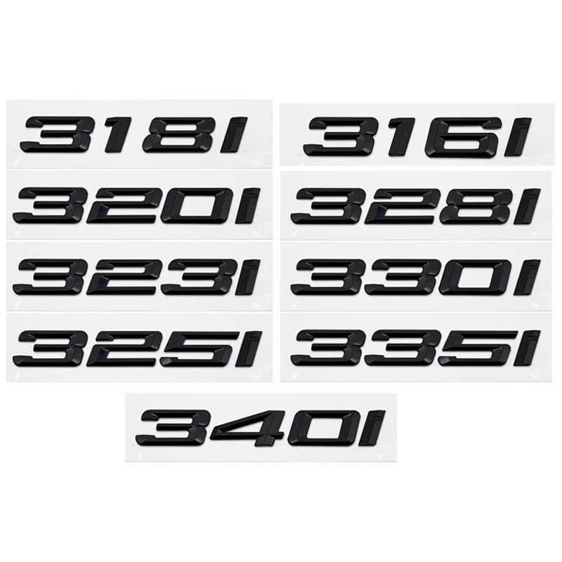 3D ABS Car Trunk Letters Logo Decals Badge Emblem Sticker For BMW 3 ...