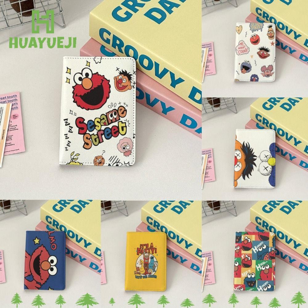 Yueji ปกหนังสือเดินทาง Sesame, Travel PU พิมพ์ป้องกัน, การ์ตูนผู้ถือหนังสือเดินทางแบบพกพามัลติฟั ...