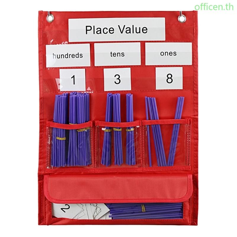 Cen Counting Caddie Place Value Pocket Chart 7 Pockets ห้องเรียนนับ ...