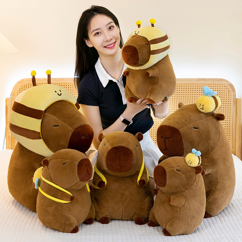 ด้ายดึงได้สไตล์ใหม่ Capybara Bee สไตล์กระเป๋าเป้สะพายหลังตุ๊กตาตุ๊กตา ...