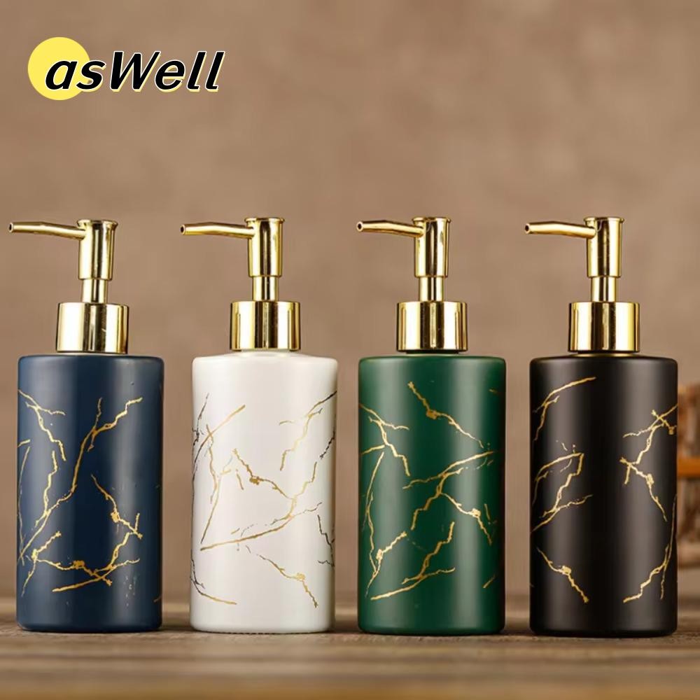 Aswell ขวดแก้วอิมัลชัน, ขวดโลชั่นอาบน้ํา Marbling 350ML, ขวดแชมพู ...