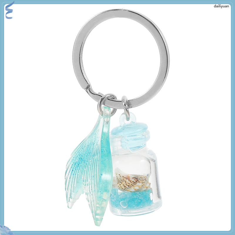 Key Fob Locket Ocean Theme พวงกุญแจ Mermaid Tail Drift ขวดที่ ...