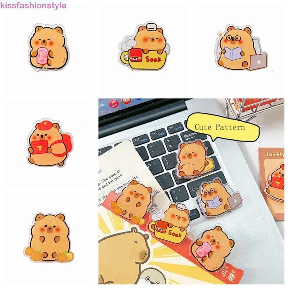 Kissfashionstyle Capybara PP Clip, Capybara Paperclip การ์ตูน Memo Clip ...
