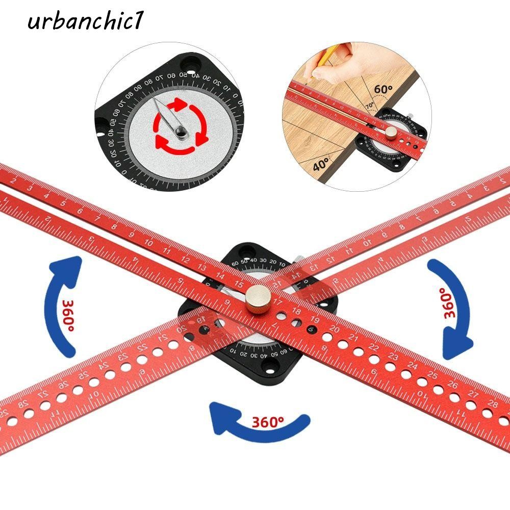 URBANCHIC งานไม้ Precision Sciber, อลูมิเนียม Multi-Functional เข็มทิศมุม Scope ไม้บรรทัด ...