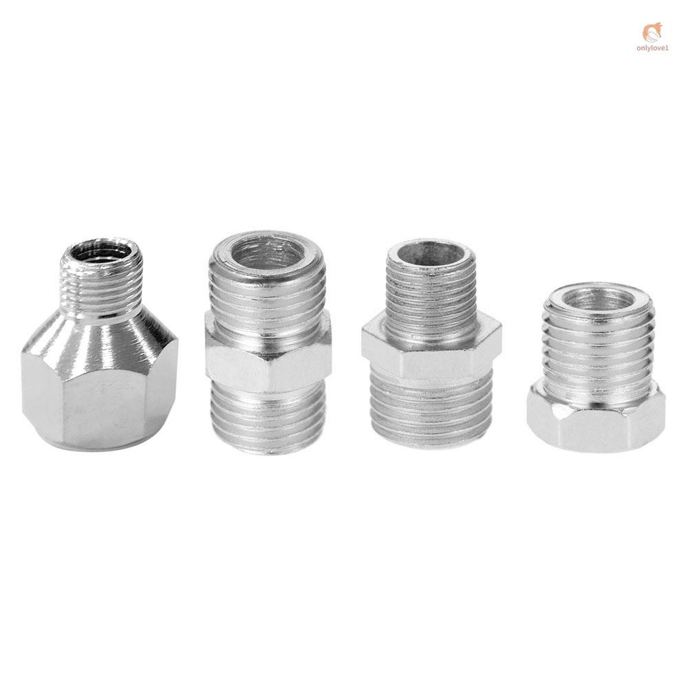 Professional 4 ชิ้น Airbrush Adaptor Kit Fitting Connector ชุดสําหรับ ...