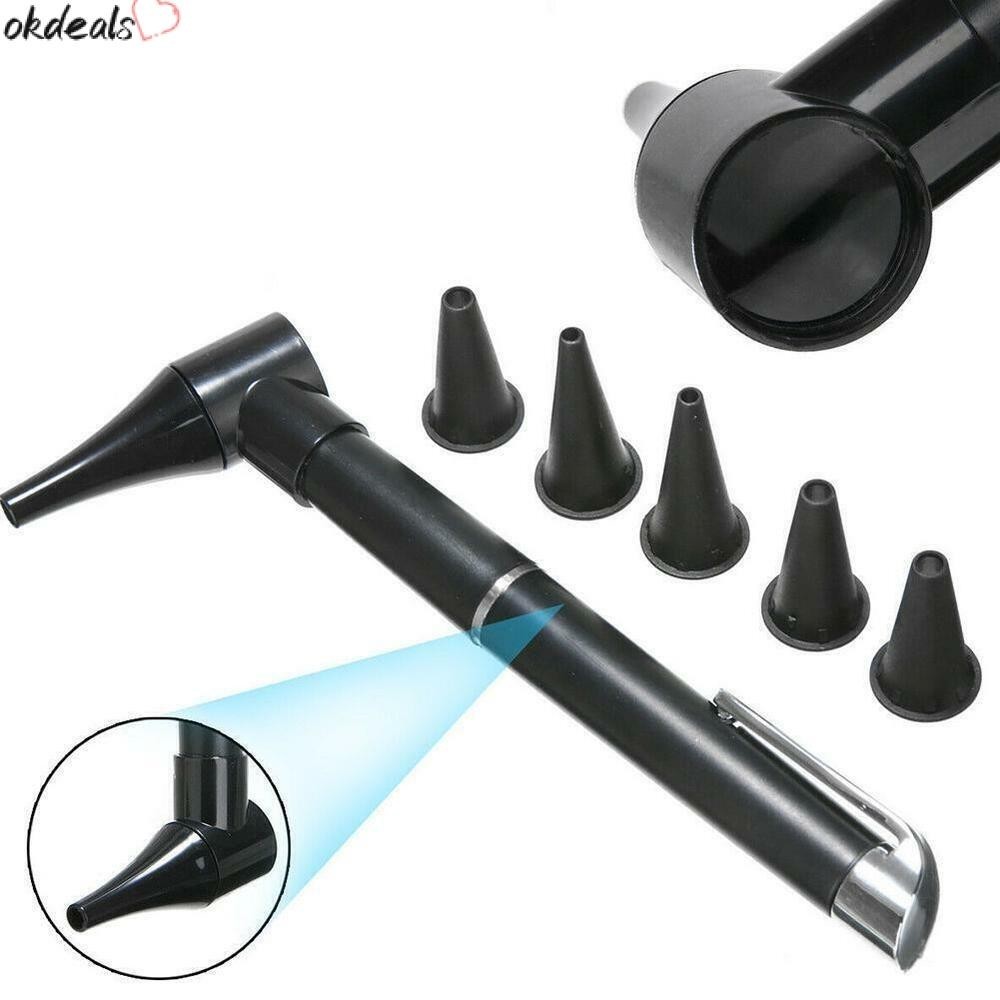 Okdeals Mini Otoscope, Light หูจมูกคอ Clinical Penlight, แบบพกพาสีดํา ...