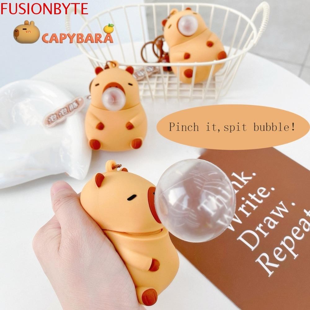 Fusionbyte บีบ Capybara พวงกุญแจ, พวงกุญแจบีบ Bubble Capybara จี้, น่ารัก Capybara Bubble ...