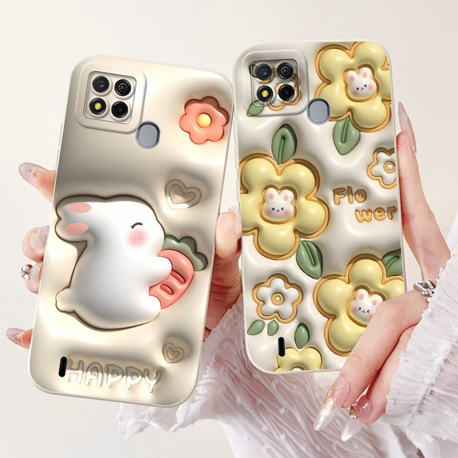 สําหรับ ITEL A57 A57 Pro เคสโทรศัพท์ความงามการ์ตูนดอกไม้ Panda เลนส์ ...