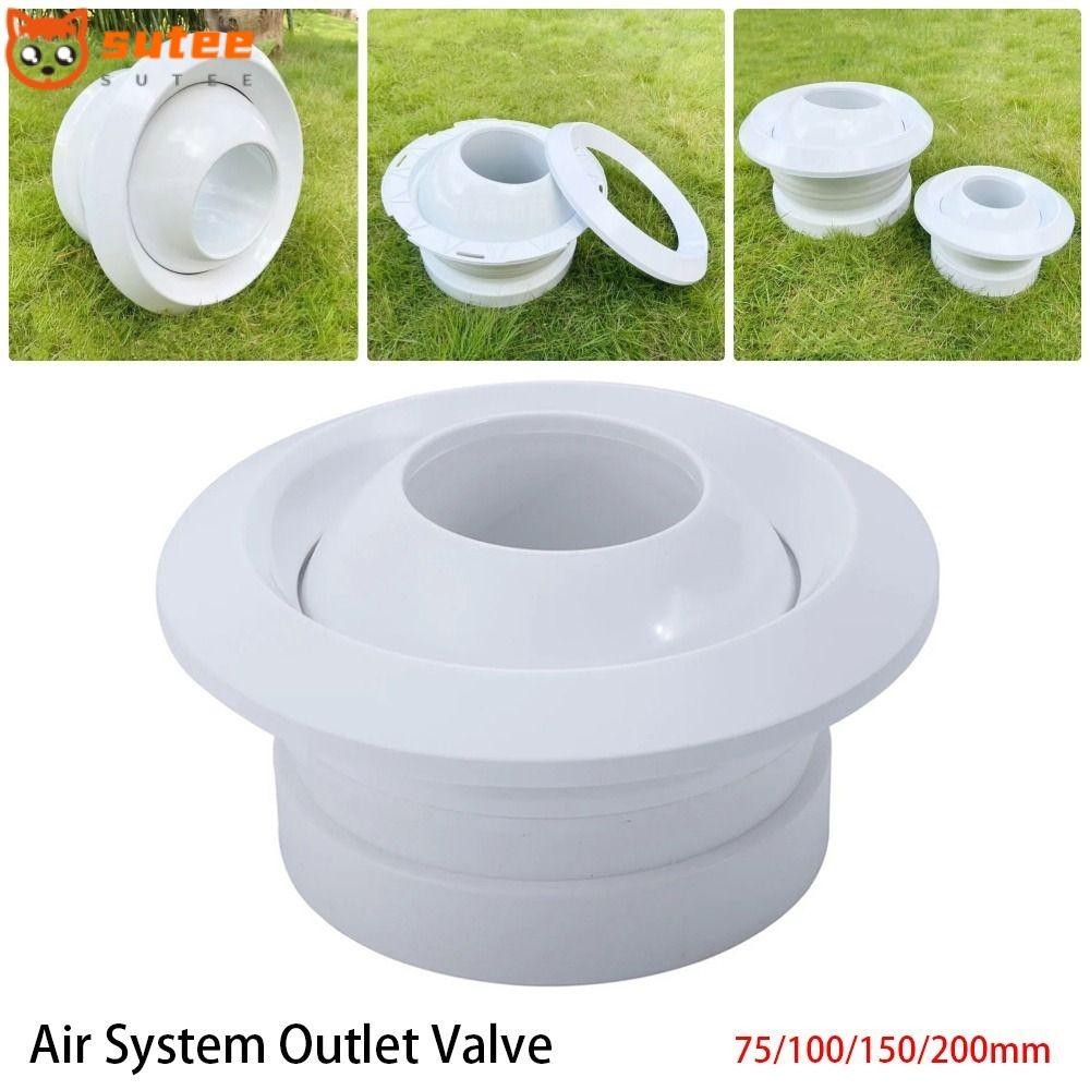 Sutee 1 ชิ้นหัวฉีดทรงกลม Air Vent, สีขาว ABS Air System Outlet วาล์ว ...